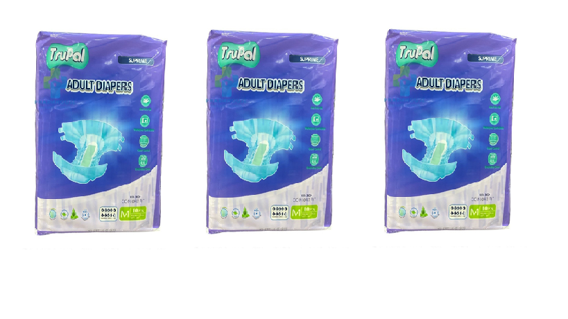 [EXP: 2026] (3 PACKETS) TRUPAL SUPREME ADULT DIAPERS M 10'S | Lazada