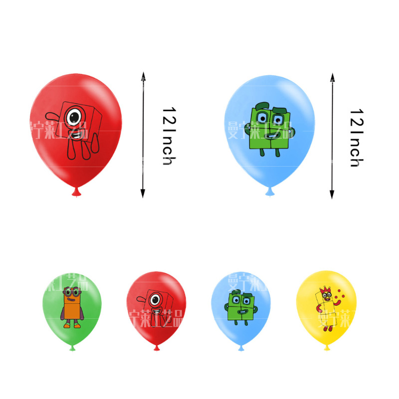 Numberblocks theme kids birthday party decorations banner cake topper ...