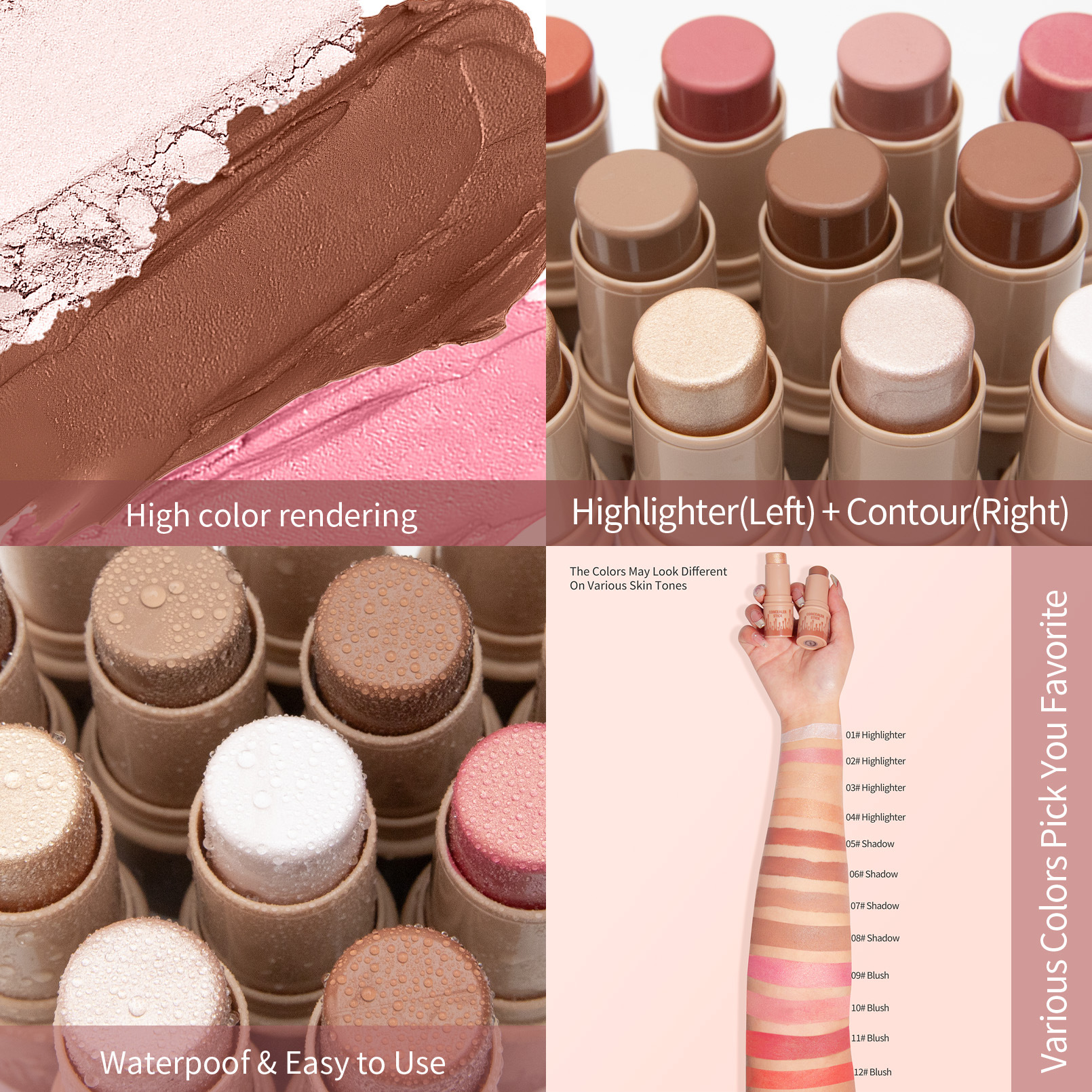Makeup Face Brown Bronzer Contour Stick Contouring Bronzer Stick ...