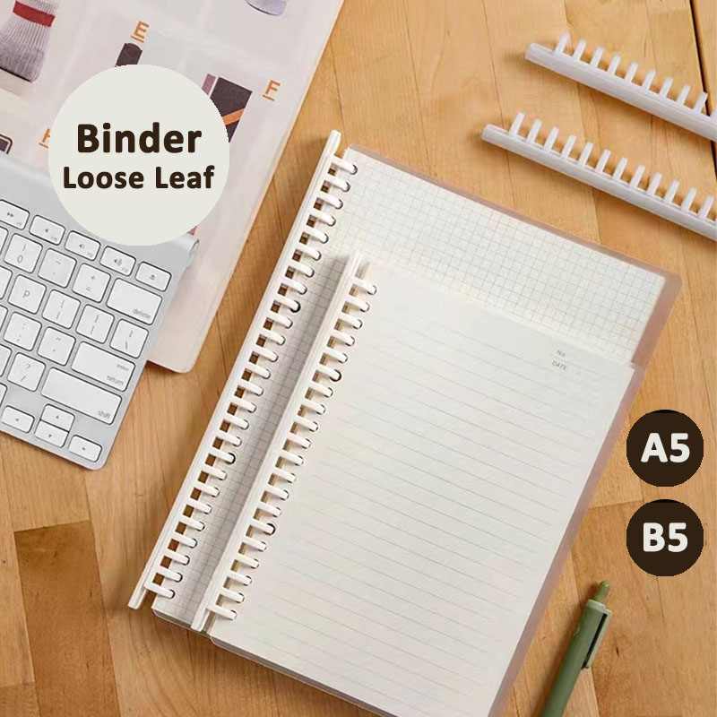Binder A5 strip 20 lubang buka tutup Binder B5 plastik pengikat ...