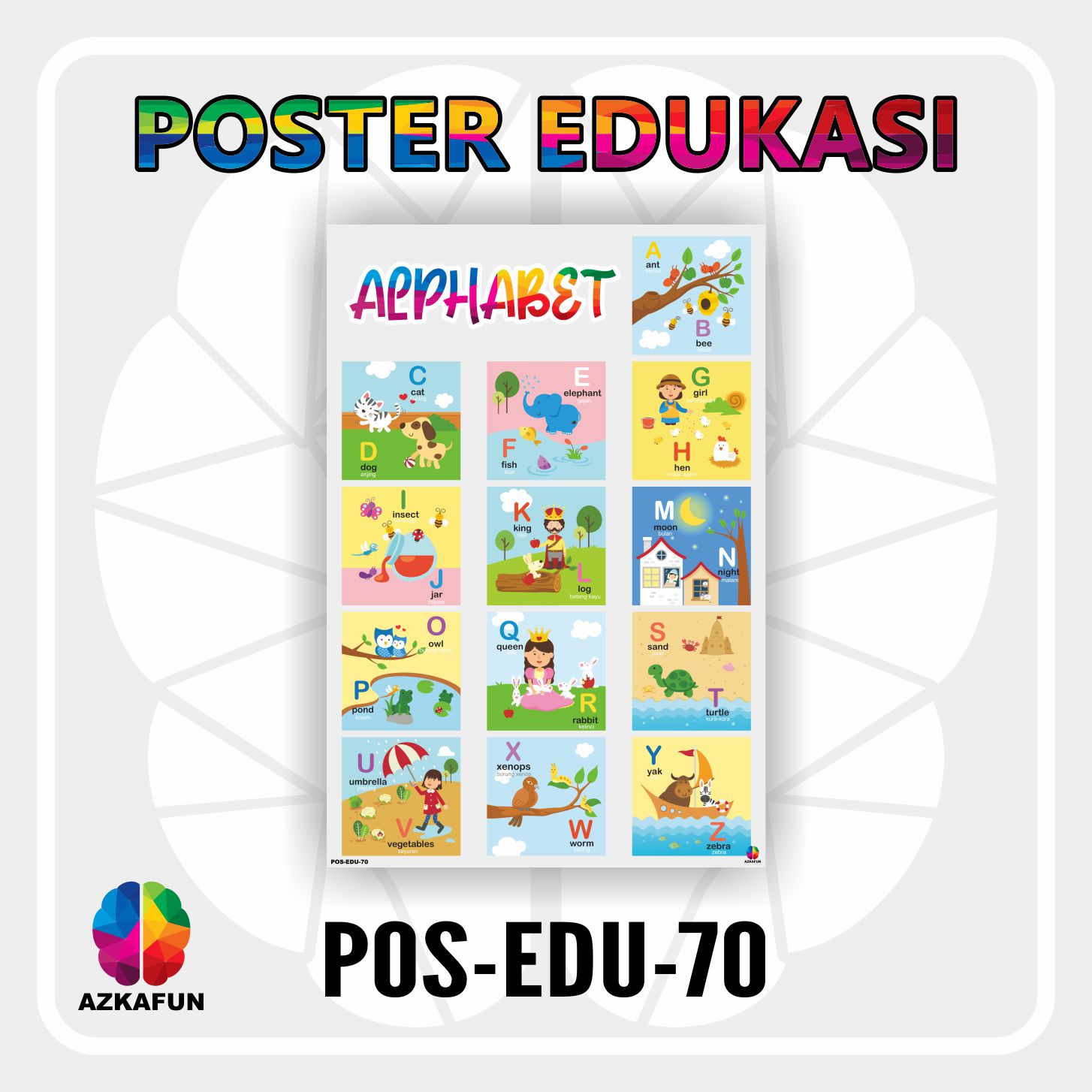 Poster Edukasi ALPHABET - Poster Alphabet anak - poster alfabet anak ...