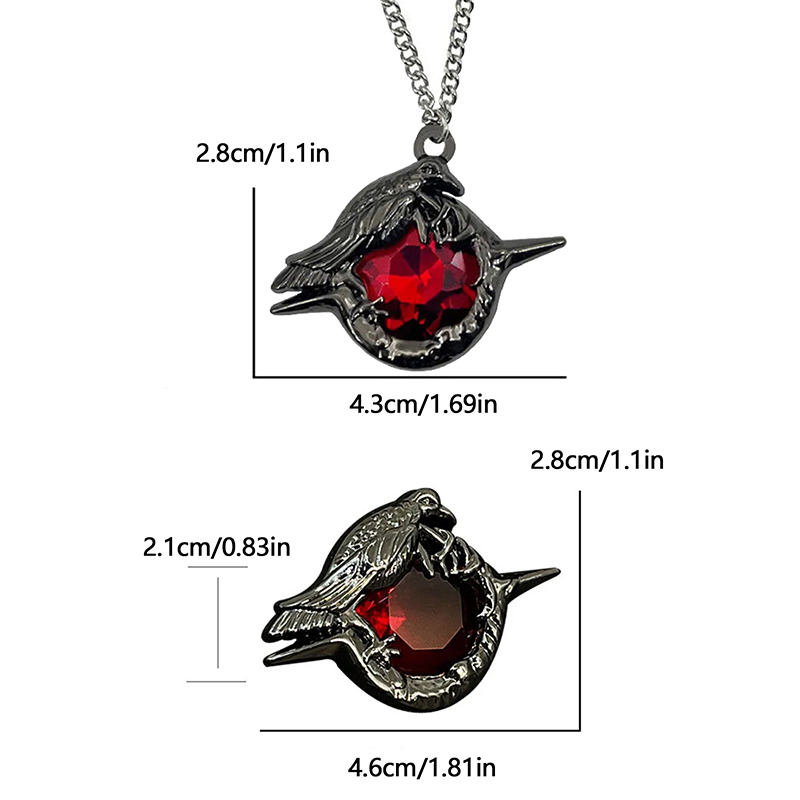 Game Love And Deep Space Sylus Crow Cosplay Badge Necklace Alloy Red ...