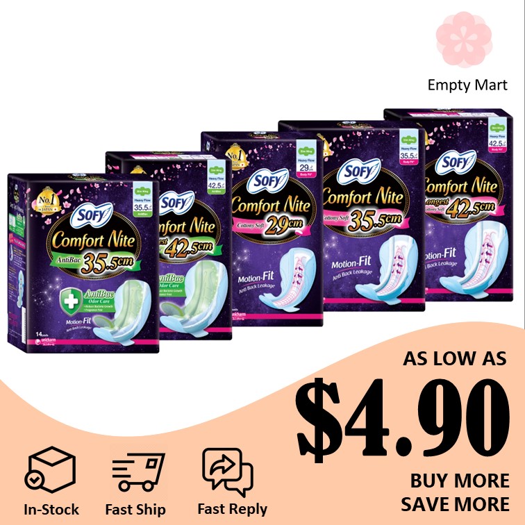 Sofy Comfort Nite AntiBac / Cottony Soft Sanitary Pads | Lazada Singapore