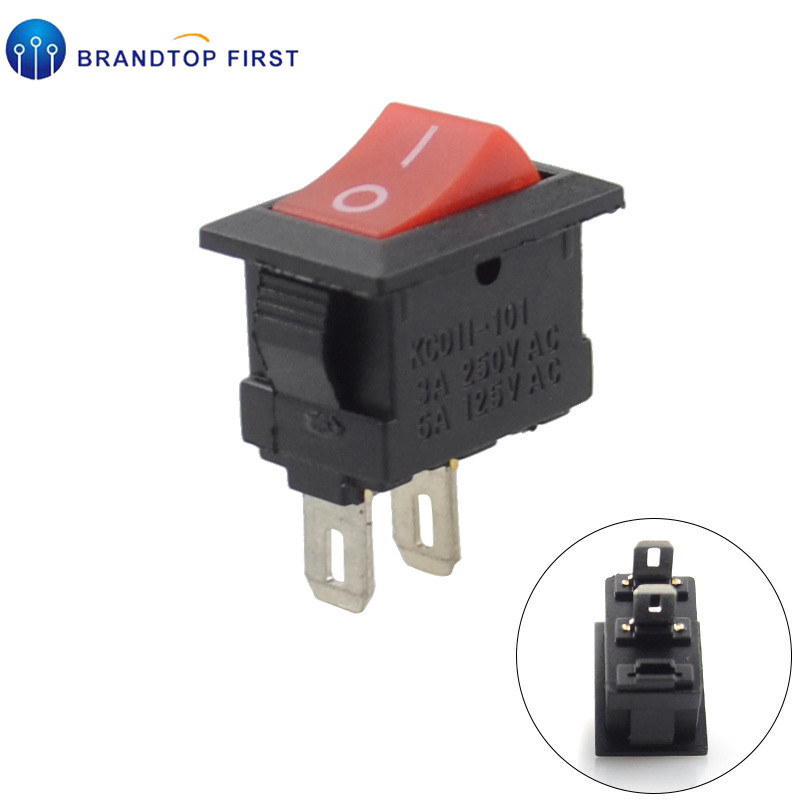 【TrendGlobe】10*15MM Rocker Switch Black 2Pin/3Pin 3File Seesaw switch ...