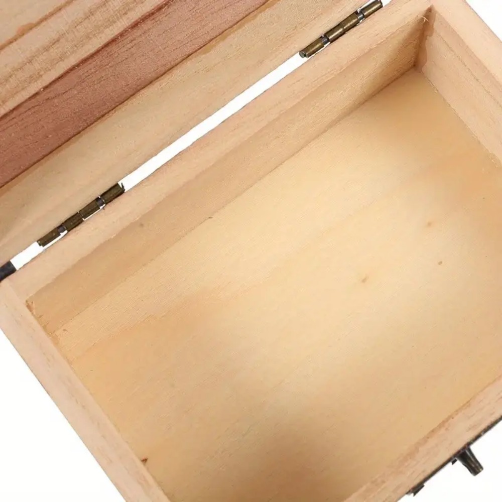 Props Box Retro Wooden Savings Chinese Style Rectangle Money Metal ...