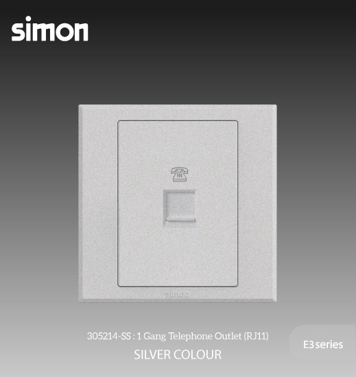 【EURO TOP BRAND - SIMON】Switches & Socket E3 Series Silver Color Series ...