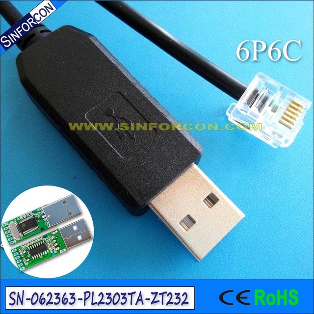 Customized Prolific Pl2303ta Usb To Serial Comm Port With Rj11 Rj12 ...