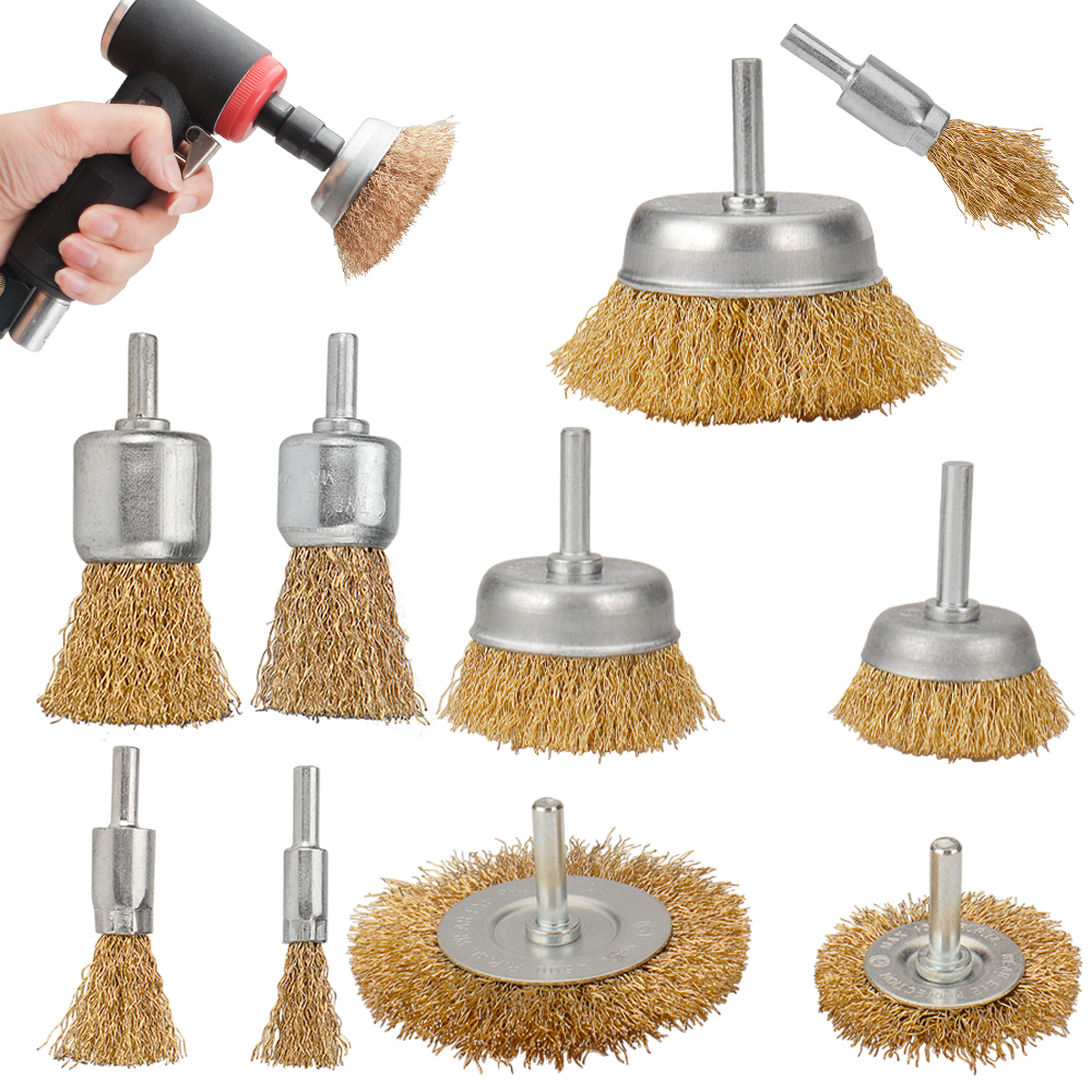 Copper Wire Brush Abrasive Buffing Polishing Wheels For Grinder Rotary ...