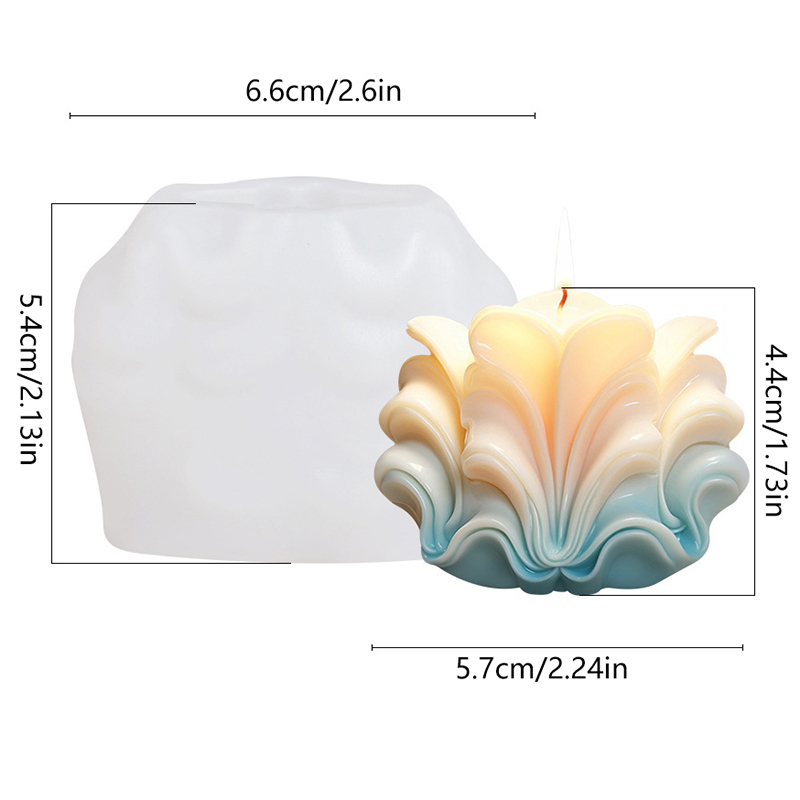 3D Sea Shell Shape Candle Mold Silicone Molds Cute Jewelry Soap Making ...