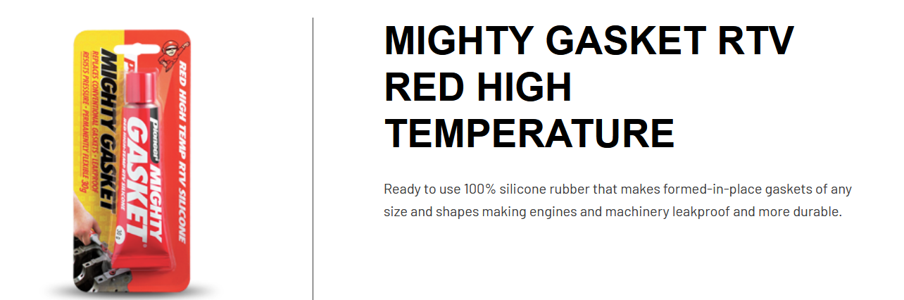 Pioneer Mighty Gasket Red 85g Hi-Temp Heat Resistant High Temperature ...