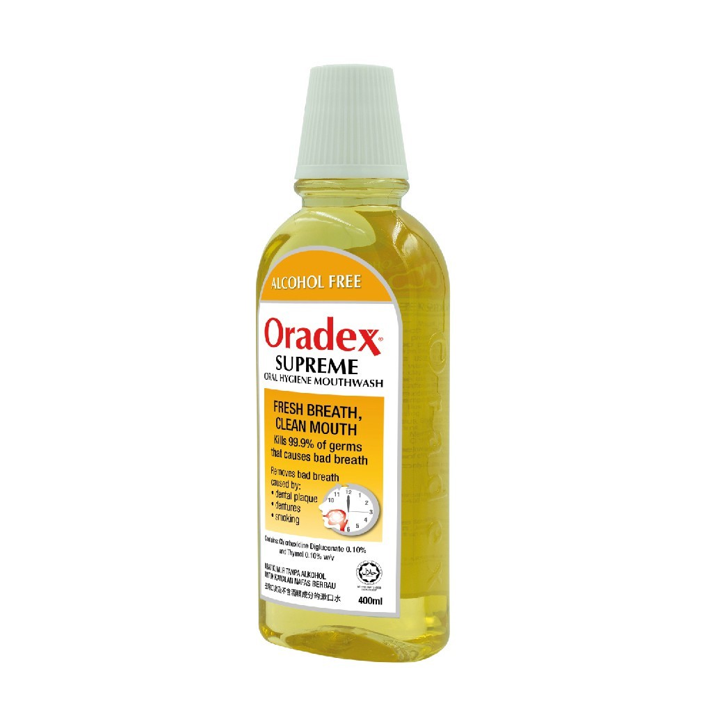 Oradex Antibacterial / Everyday Antiseptic / Supreme Mouthwash Alcohol ...