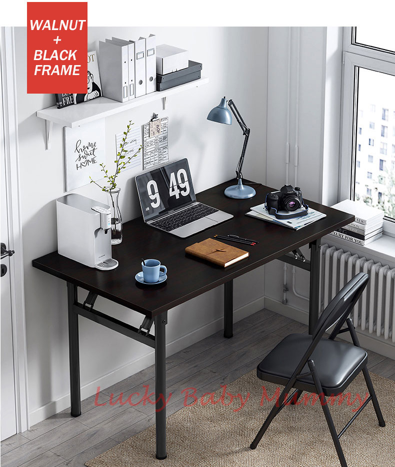 【Round leg Free Installation 】Foldable table / computer laptop study ...