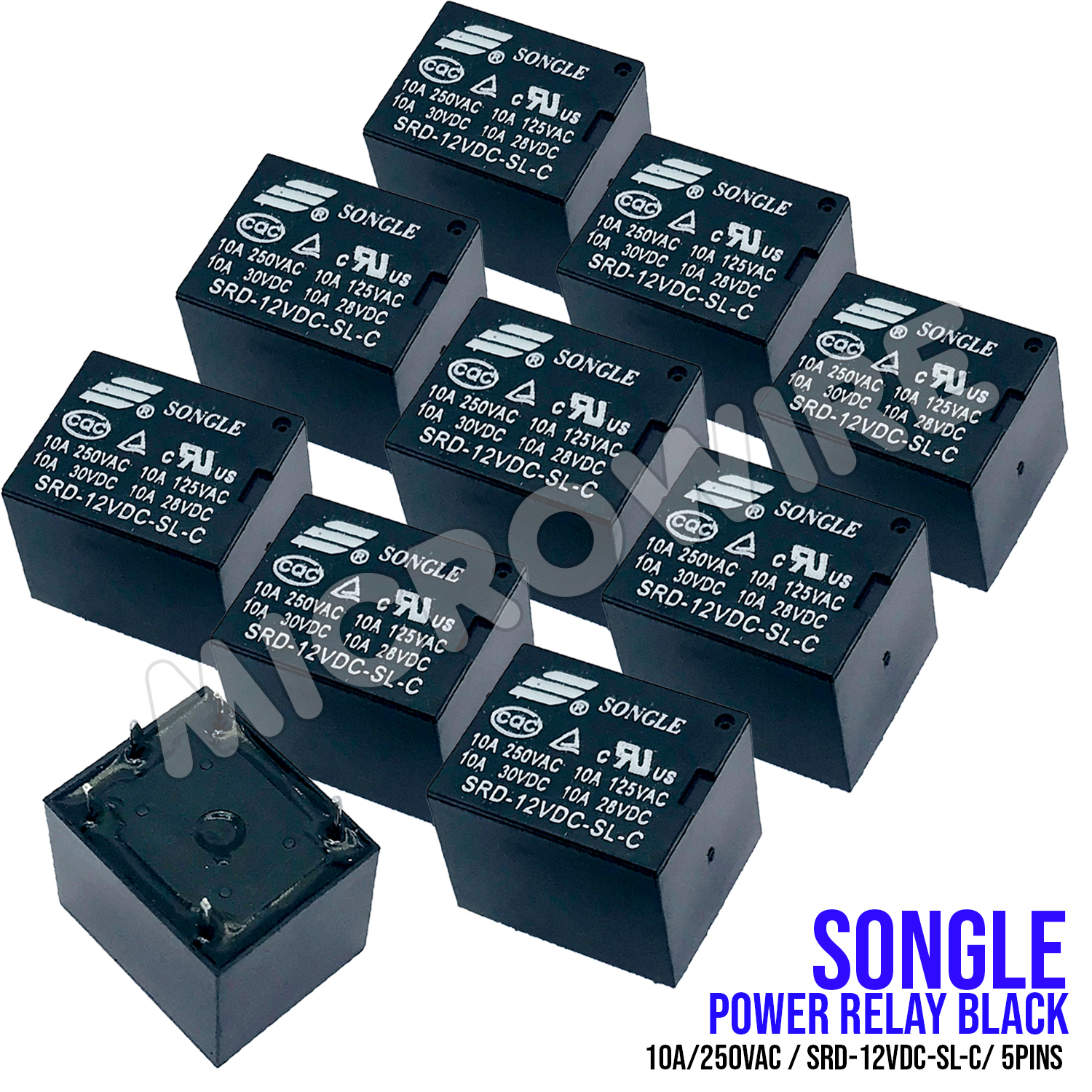 10PCS 12V DC Power Relay Black 5 Pins Heavy Duty | Lazada PH