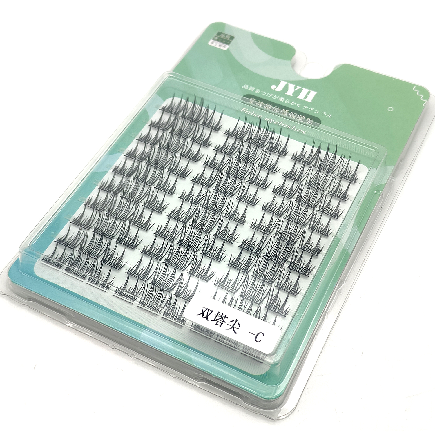 Double Tips Soft Flat Cluster Eyelash Extensions C Curl Mix Length ...