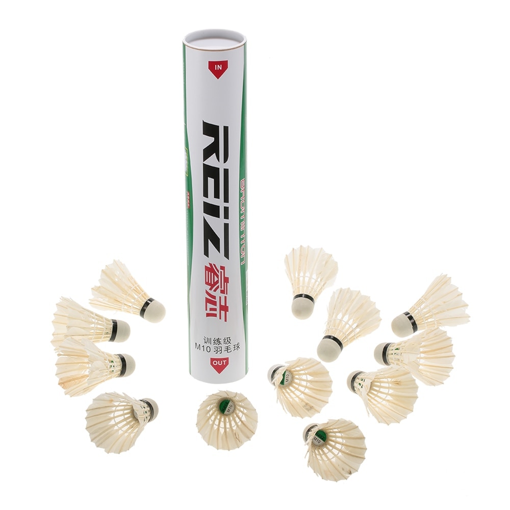 【EleganceWorld】12pcs Badmintons Duck/Goose Feather Cock/Foam Head ...