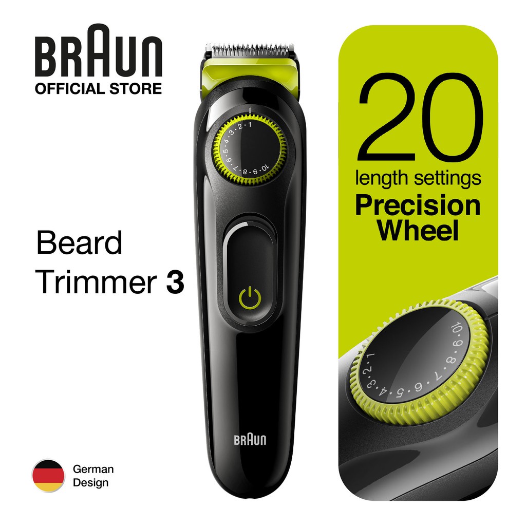 Braun Braun Trimmer 3 Bt3221 - สีดํา / สีเขียว - เครา Trimmer สําหรับ ...