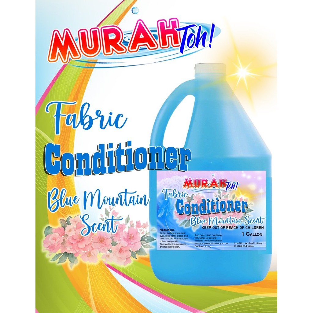 FABRIC SOFTENER AND CONDITIONER BLUE MOUNTAIN SCENT 1 GALLON FABCON ...