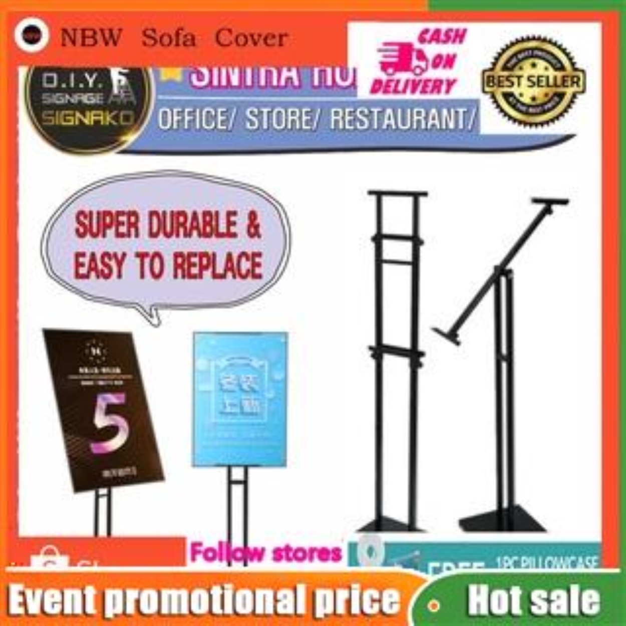 Sintra Sign Board Stand Easel Display Menu Restaurant Shop Store Office ...