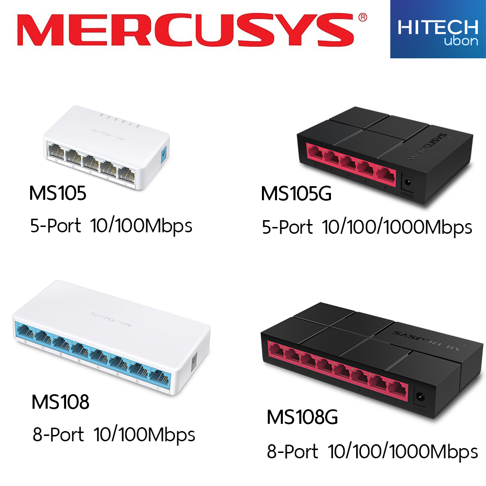 (รับประกัน 1 ปี) TP-link Mercusys Switch MS105 MS108 MS105G MS108G ...