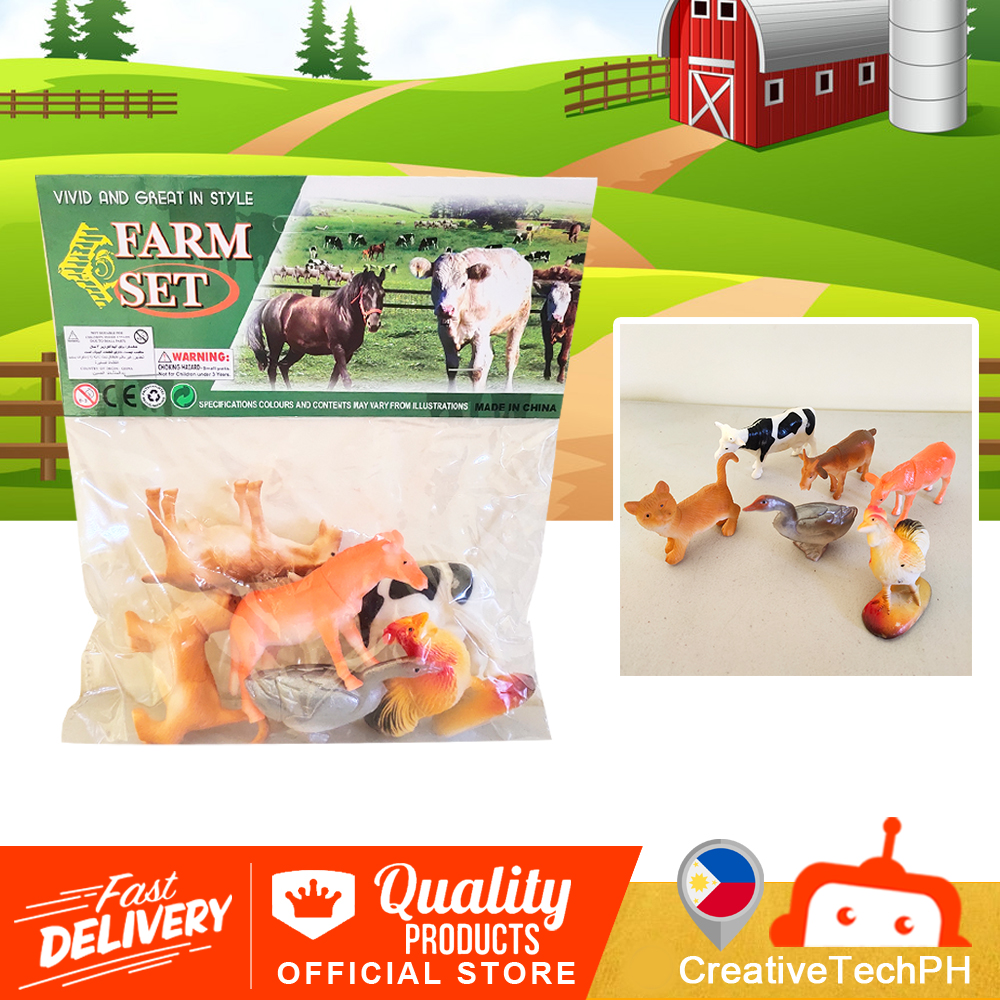 Farm Set Animals Mini Figures Set Toys for Kids Cake Toppers | Lazada PH