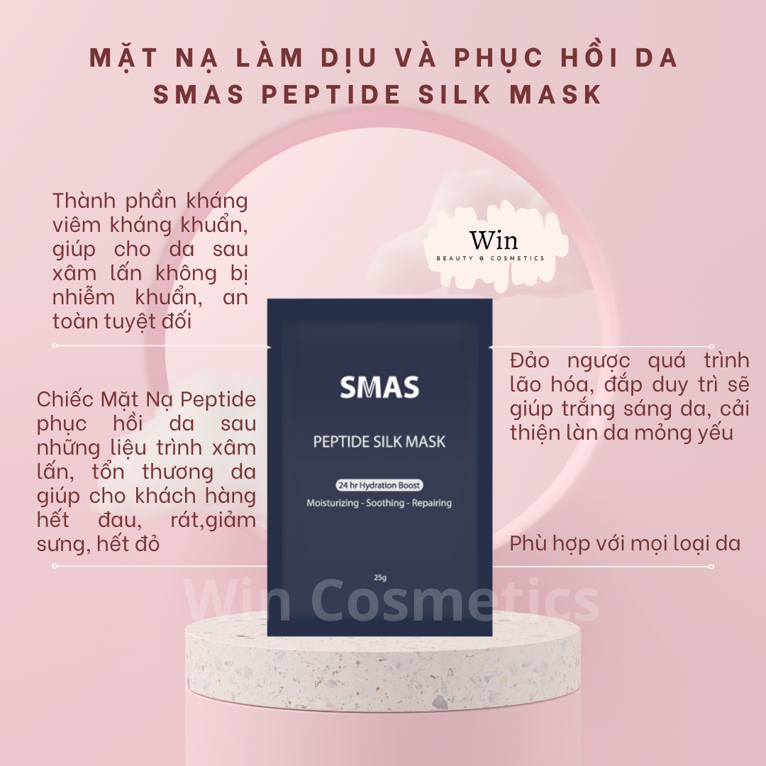 SMAS Mặt nạ dưỡng da Peptide Silk Mask 24H Hydration Boost 25G Nhật Bản ...