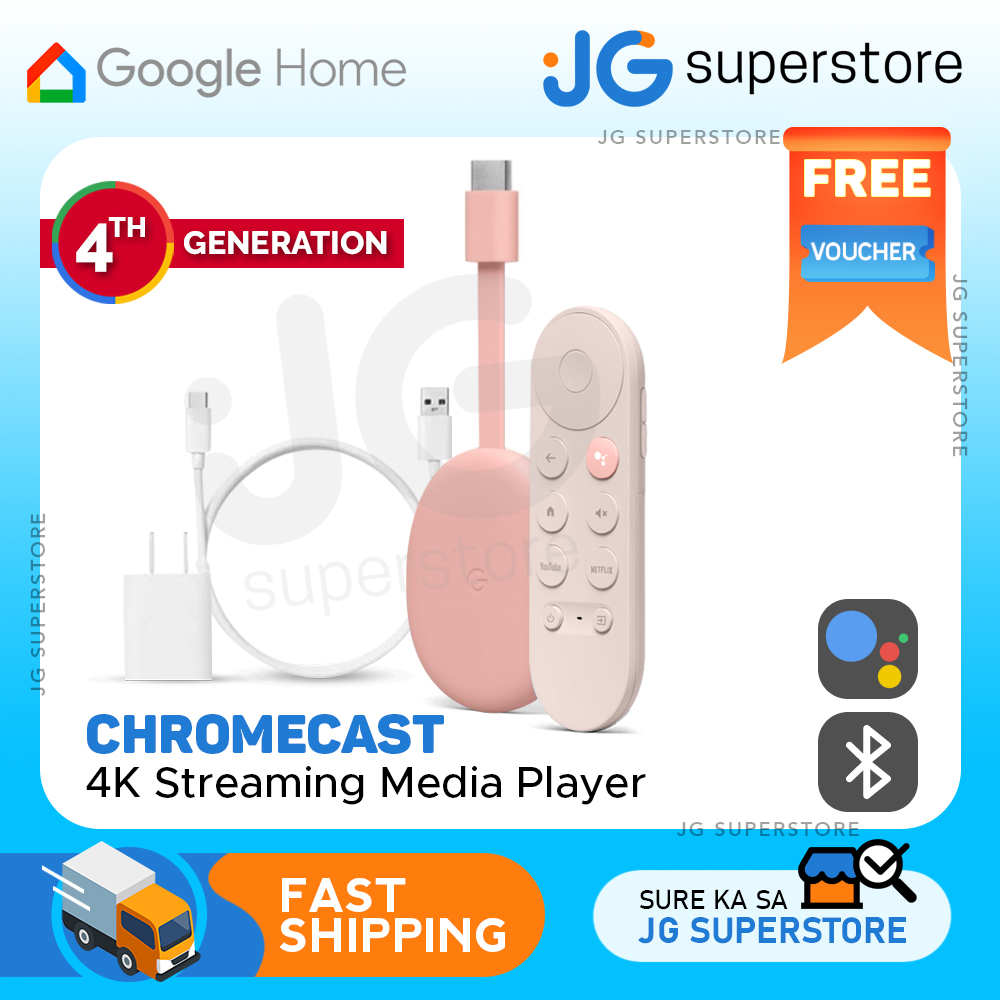 Google Chromecast 4th Generation with Google TV Streaming Media Player ...