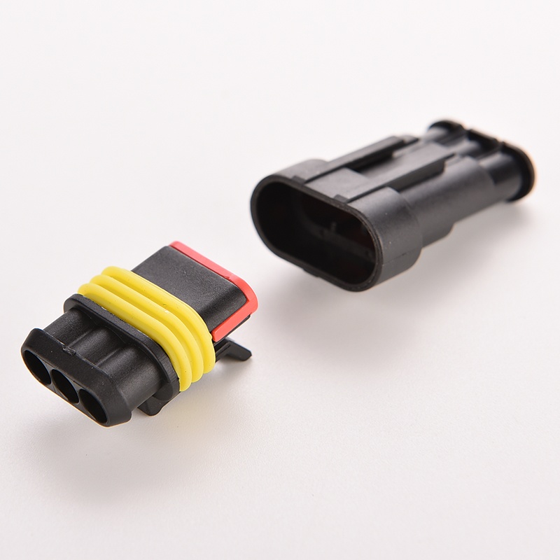 5 Kits Car 3 Pin Way Sealed Waterproof Electrical Wire Auto Connector ...
