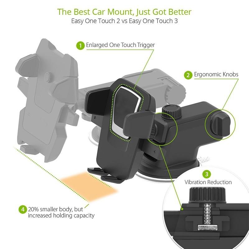 High Quality Long Neck Easy One Touch Car Mount Universal Phone Strong Suction Cup Holder | Daraz.lk