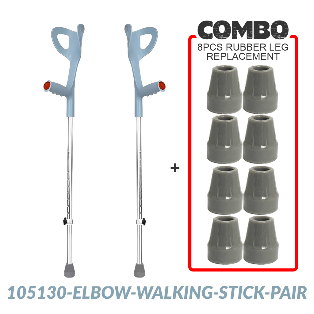 Aluminium Elbow Crutches Walking Aid Stick for Elderly Arm Elbow ...