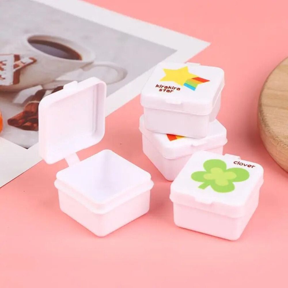 4pcs Mini Condiment Bottle Box Salad Dressing Ketchup Container Plastic ...