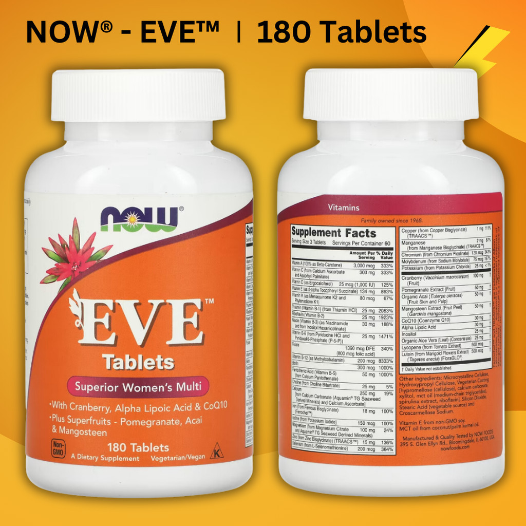 ส่งไว NOW Foods Eve Womens Multivitamin with Cranberry Alpha Lipoic ...