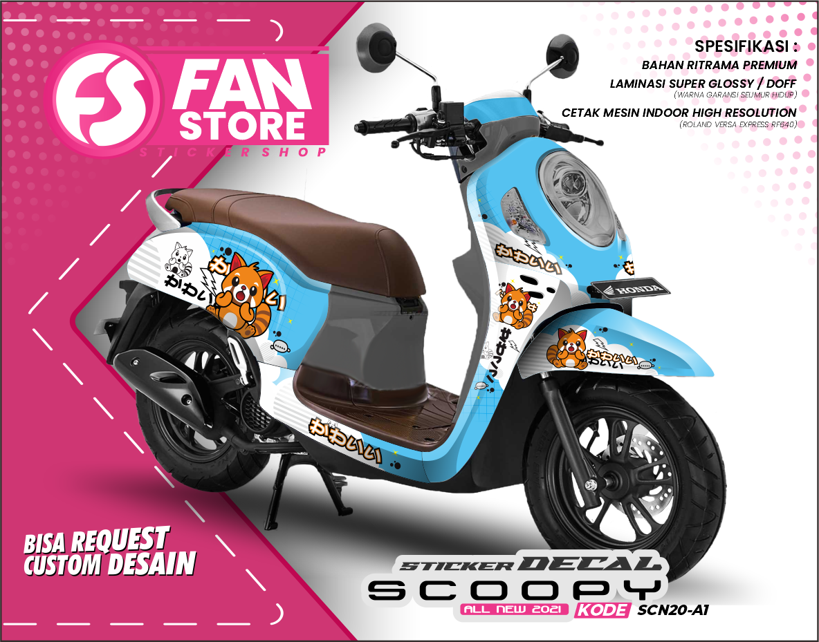 Decal Scoopy New Fi 2021 full body Full Blok Decal Scoopy Prestige CUTE ...