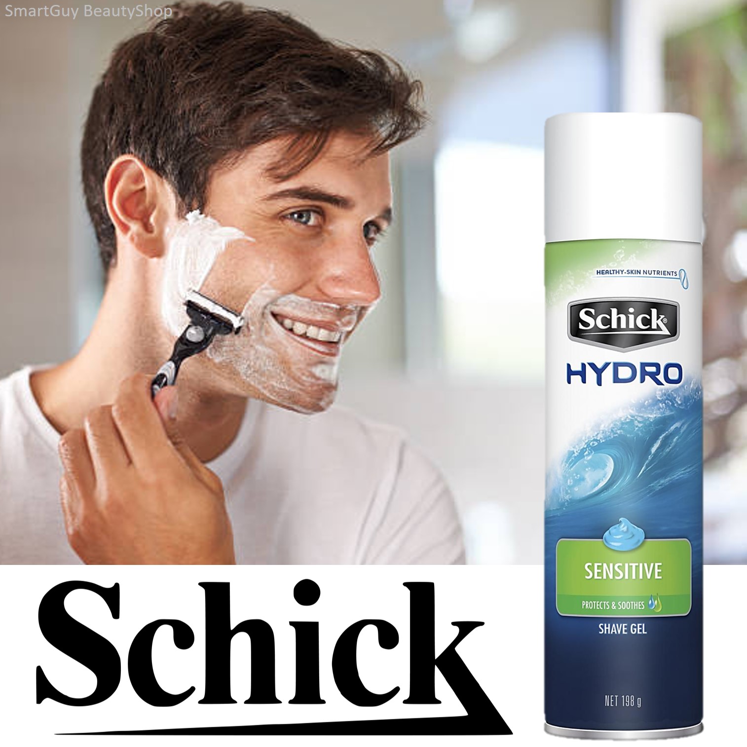 Schick Hydro Sensitive Shave Gel 198ml โฟมเจลโกนหนวดสูตรพิเศษเพื่อการ ...