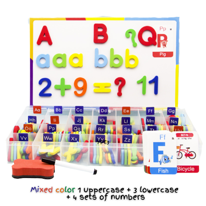 KLS Magnetic Letters, Uppercase Lowercase, Number Foam Fridge Alphabet ...