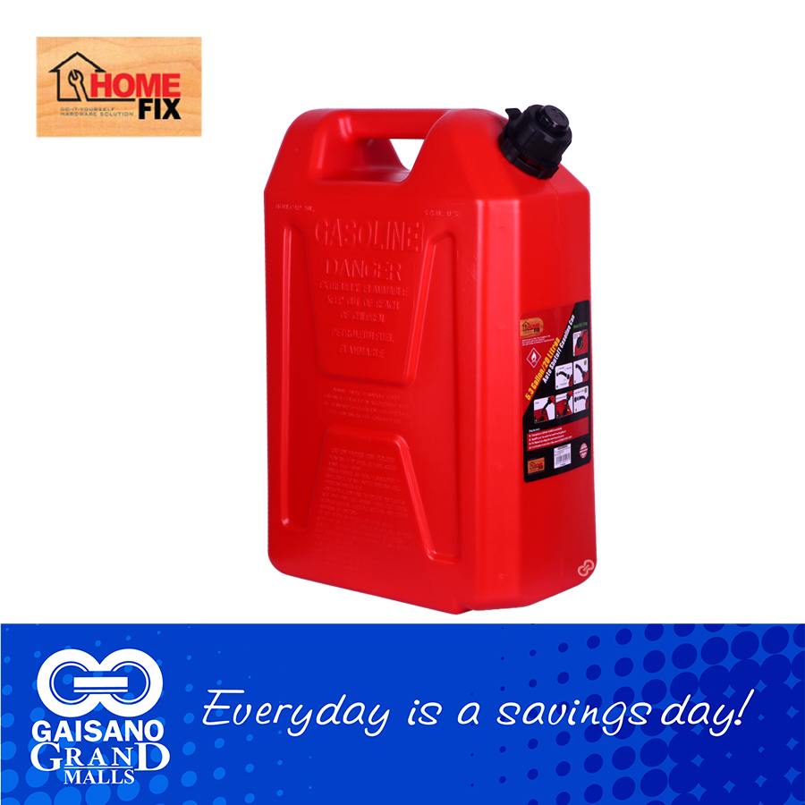 HOMEFIX 20L Gasoline Fuel Can with Auto Shut-Off Nozzle in Red 097 ...
