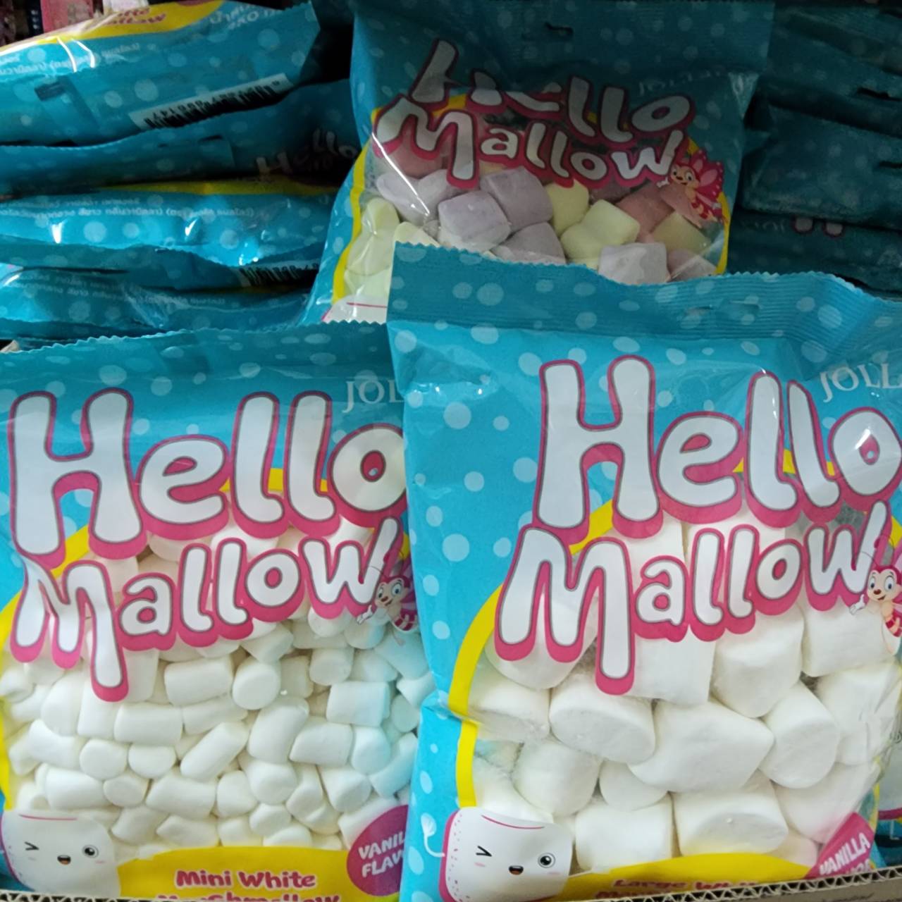 Hello Mallow Marshmallow มาร์ชเมลโลว์ สีขาว มาชเมลโลว์ ขนมปิ้ง camping ...