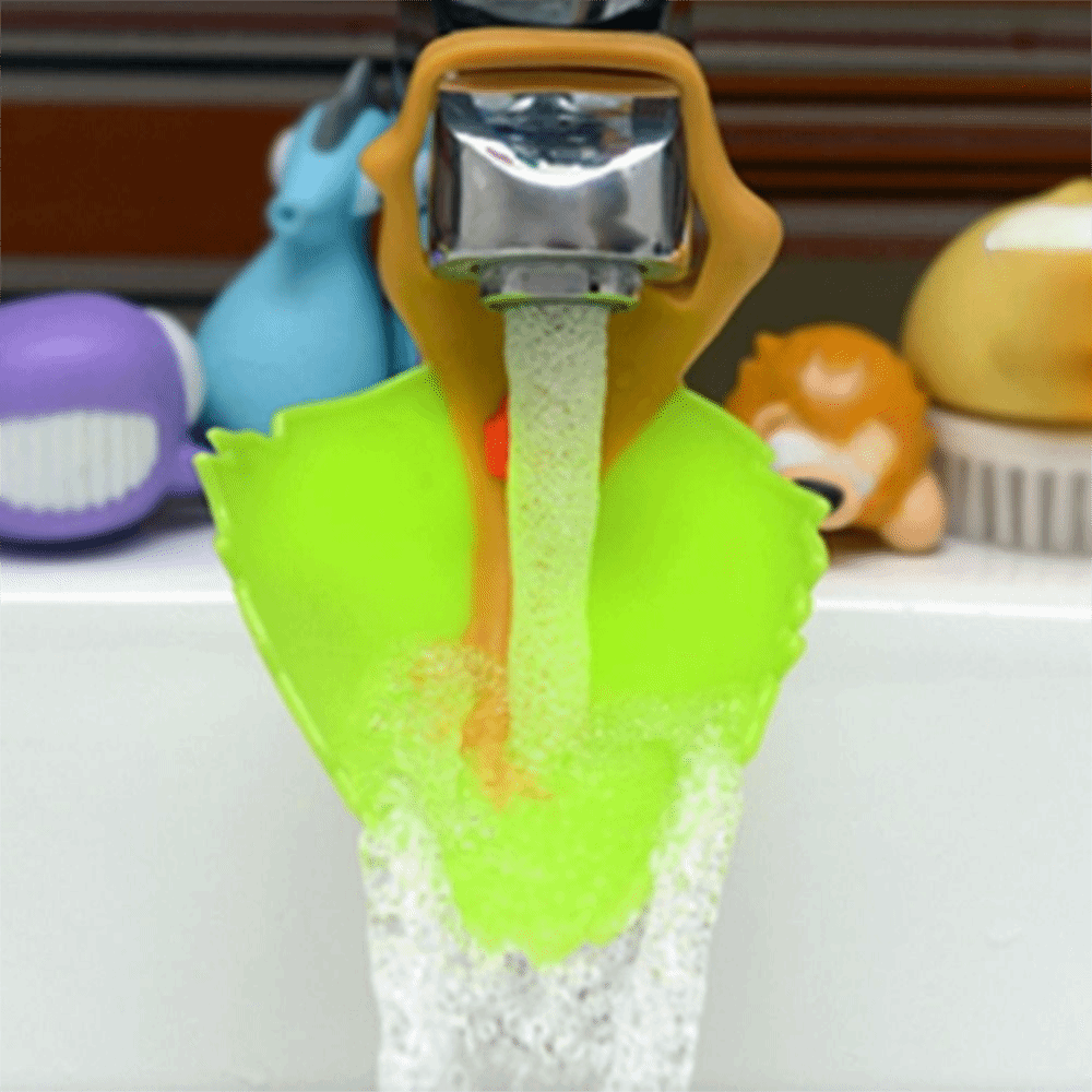 Practical Cartoon Children's Faucet Extender Safety Leaf Design Sink ...