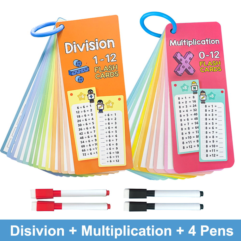 Multiplicative Division Practice Flash Cards Times Table Flashcards ...