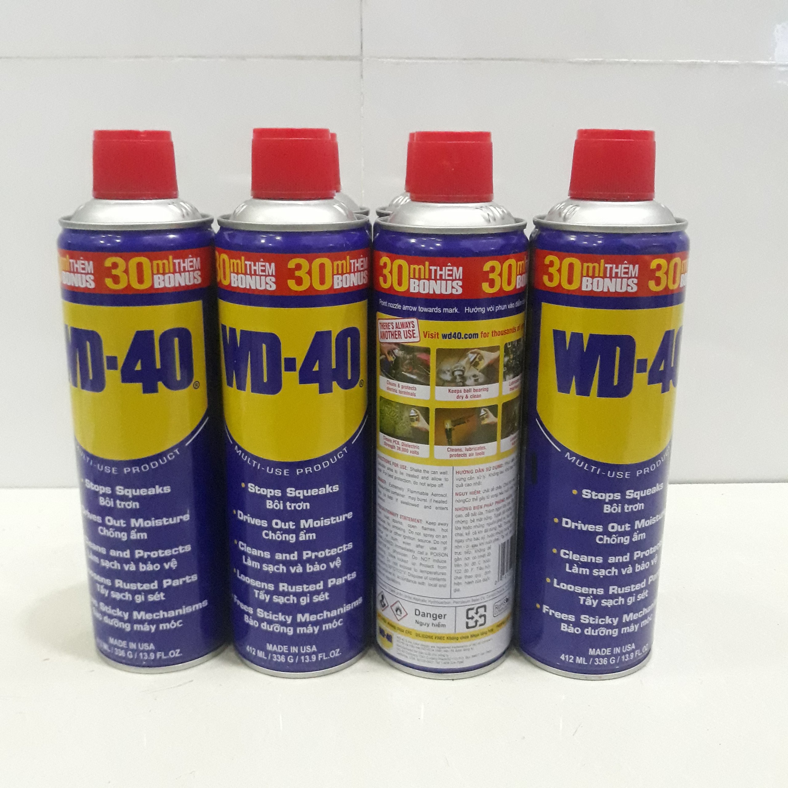 [Freeship + giá tốt]Bình xịt tẩy rỉ bôi trơn chống ẩm đa năng WD-40 412ml(336g) , dầu chống rỉ ...