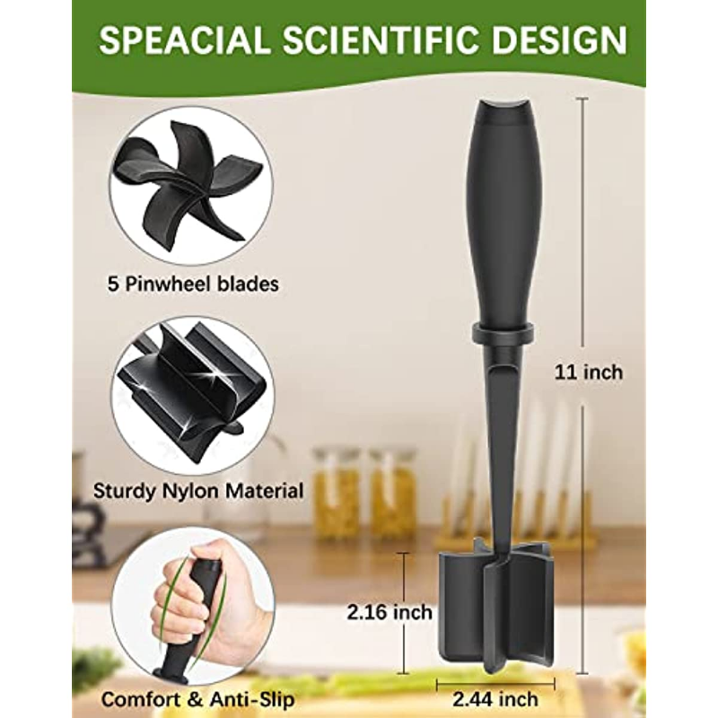 Kitchen Meat Chopper Ground Beef Masher Utensil Heat Resistant Non ...