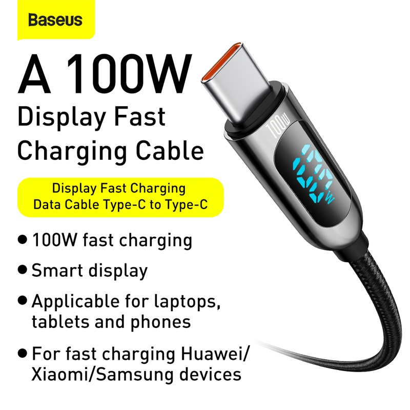 NEW 【Too much love!】Baseus Pd 100w Usb C Fast Charging Cable Data Cable ...