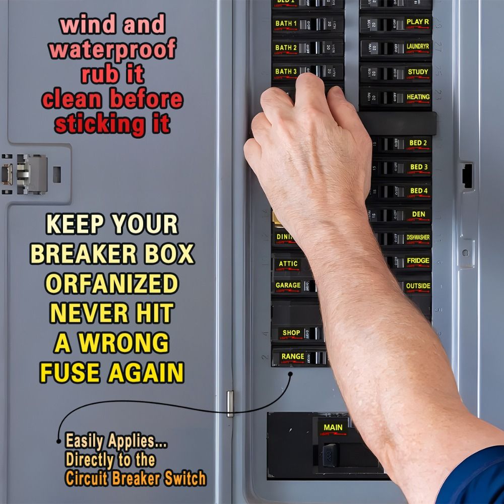 129 Pcs Solar labels Weatherproof Circuit Breaker Labels Self Adhesive ...