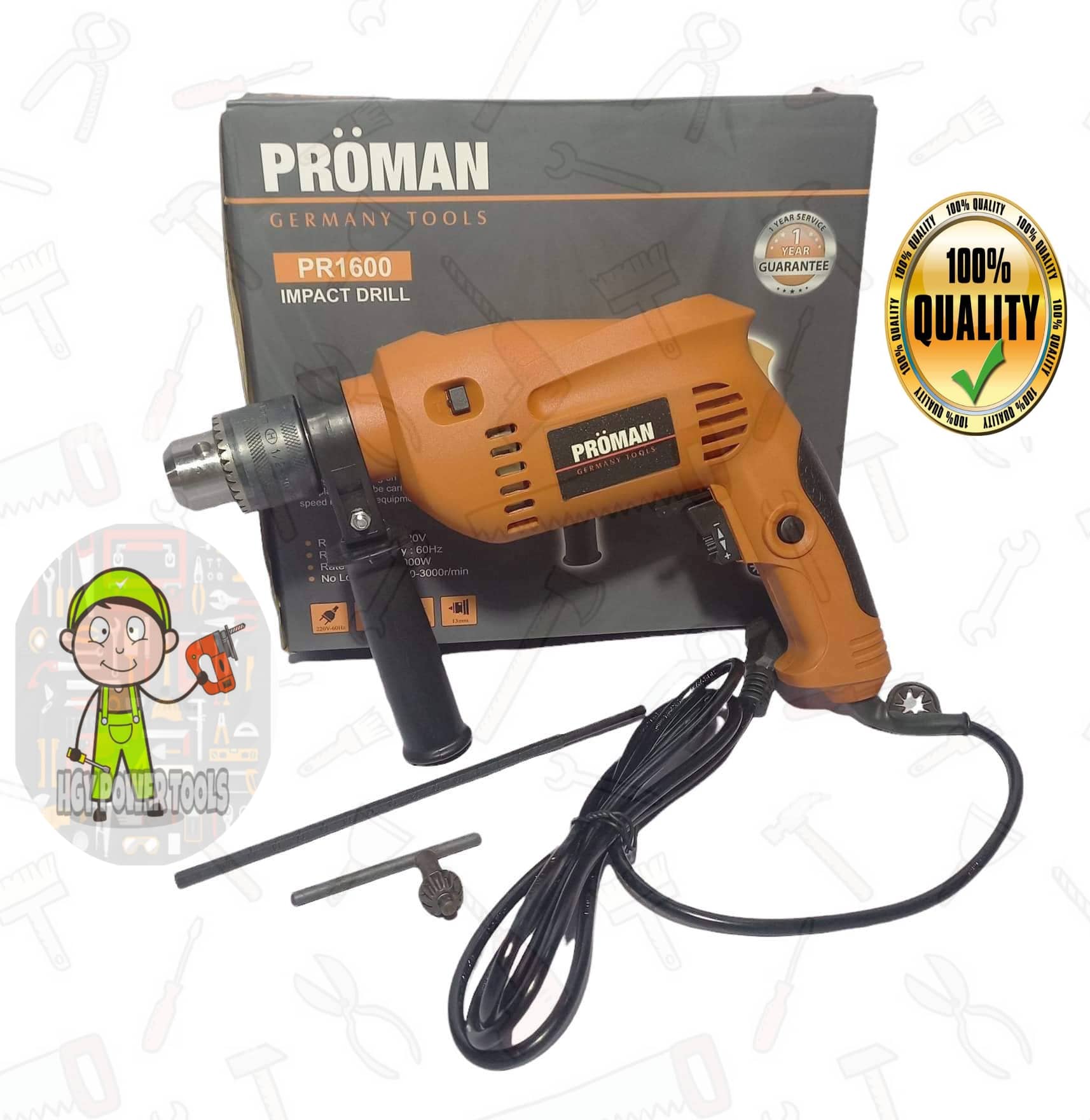 PROMAN ( GERMAN TOOLS) " IMPACT DRILL PR1600" | Lazada PH