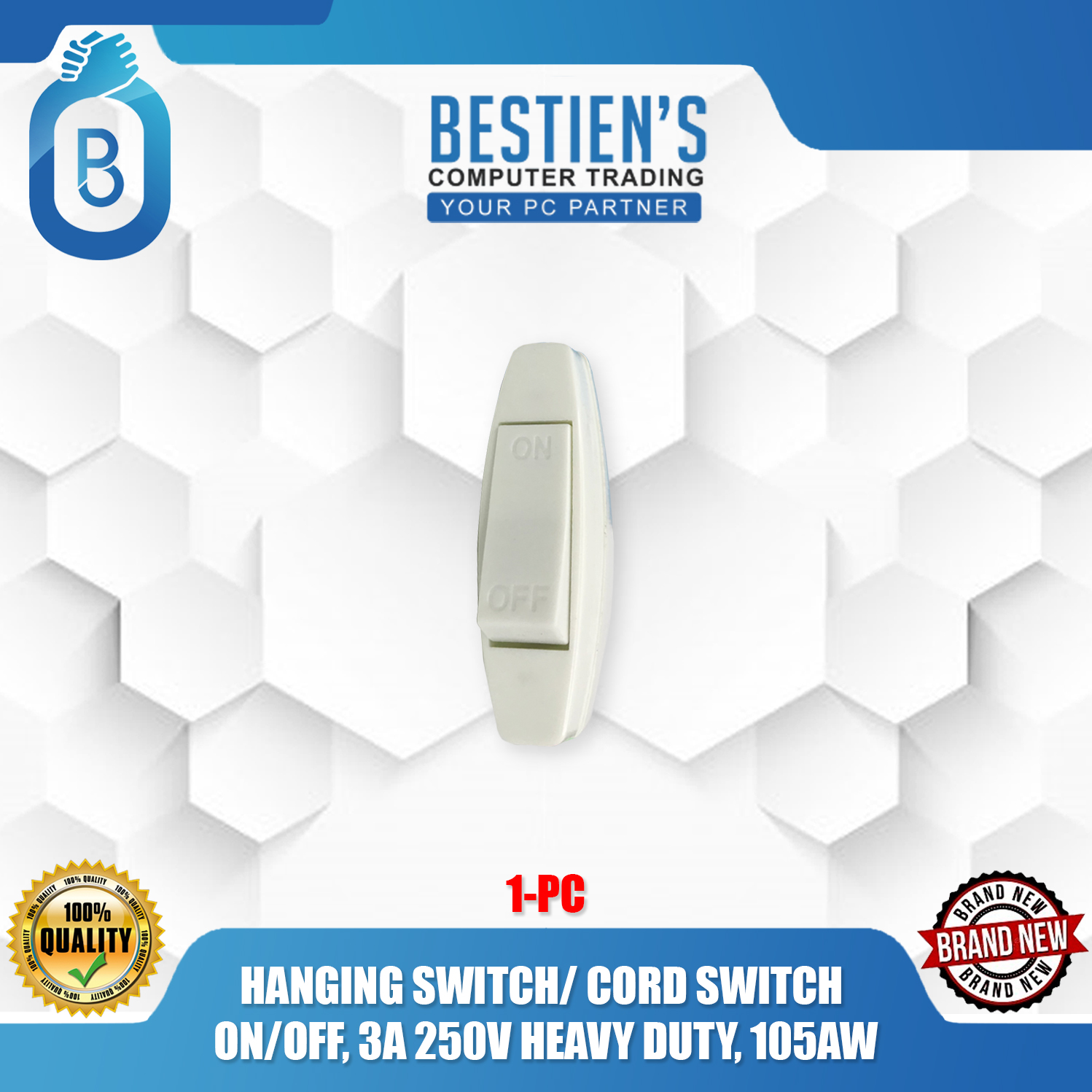 HANGING SWITCH/ CORD SWITCH ON/OFF, 3A 250V HEAVY DUTY, 105AW | Lazada PH