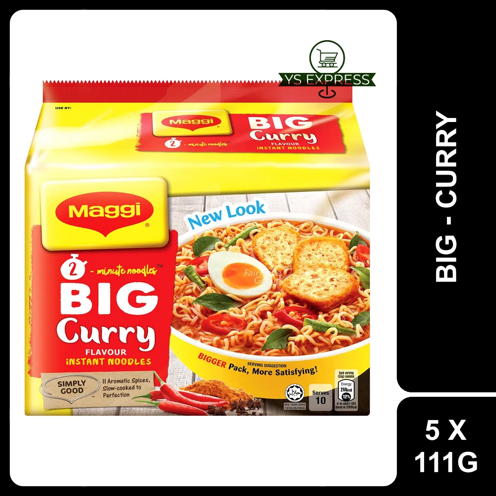 MAGGI Big Instant Noodle Curry 5 X 111G - Mi Segera Perisa Kari | Lazada