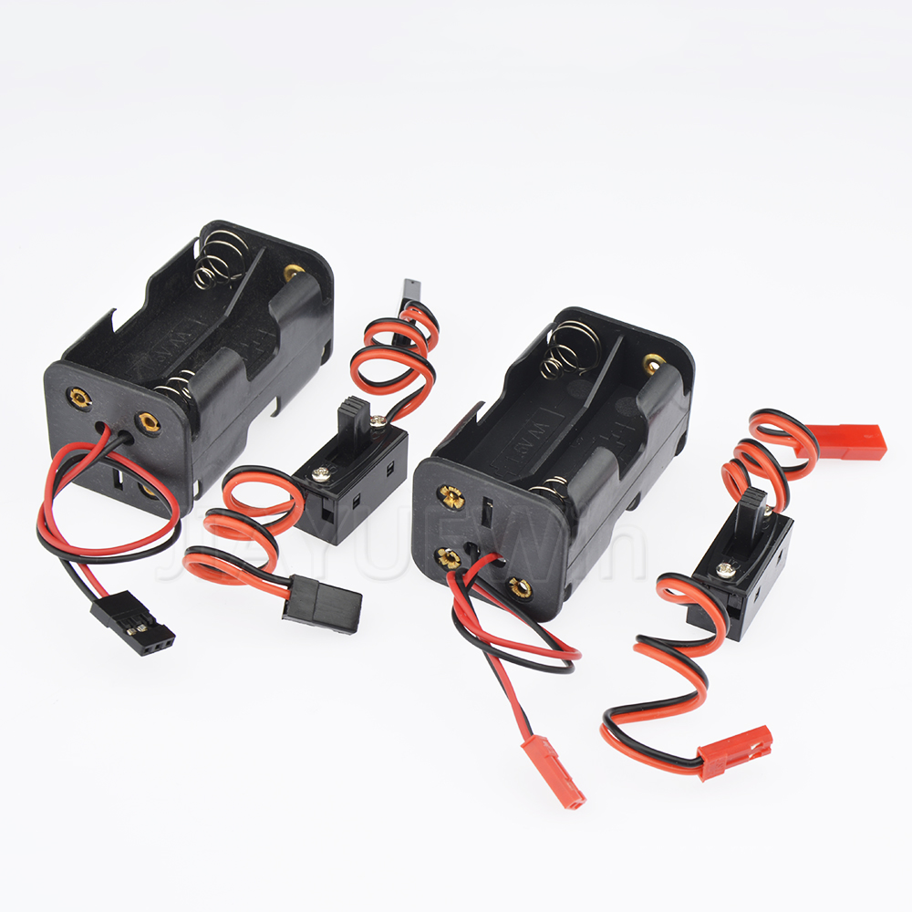1pc 4 X Aa Holder Power Box / On/off Switch With Futaba/jr/jst Plug For ...