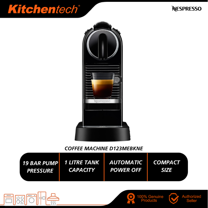 Nespresso Citiz&Milk D123-ME-BK-NE Espresso Coffee Maker D123MEBKNE ...