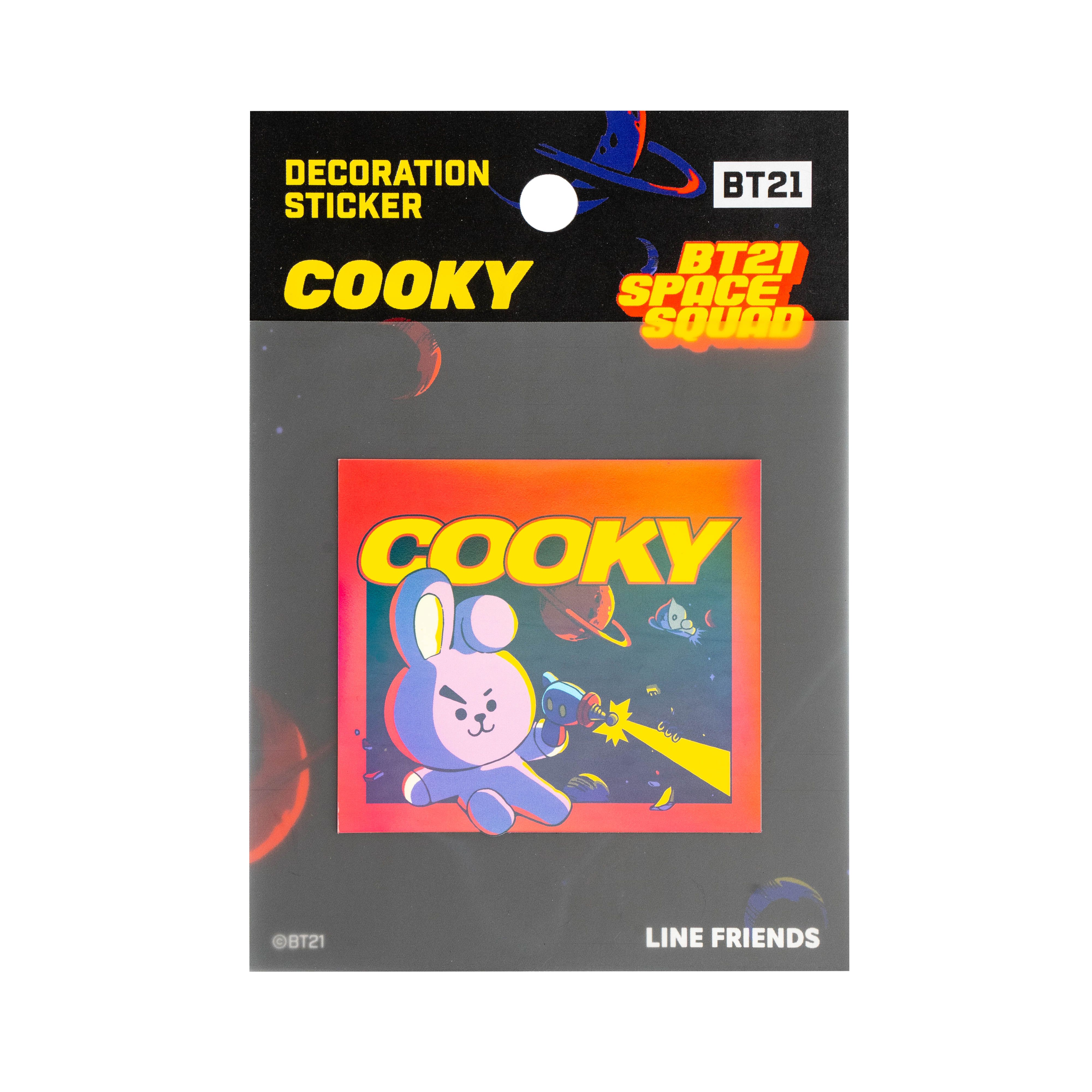 SEOULR | BT21 DECORATION STICKER SPACE SQUAD สติกเกอร์ HOLOGRAM แบบลอก ...