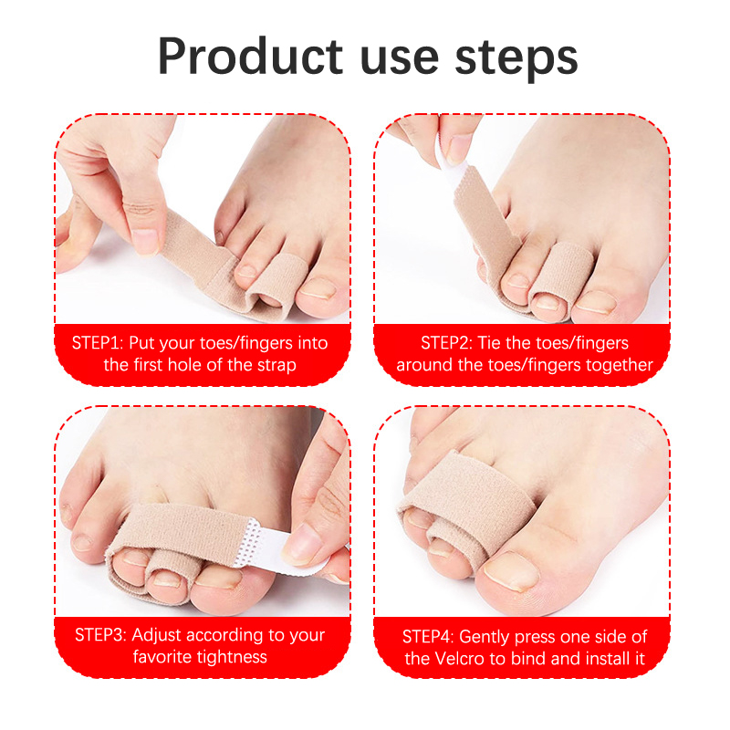 2Pcs Toe Finger Straightener Bend Toe Valgus Corrector Bandage Toe ...