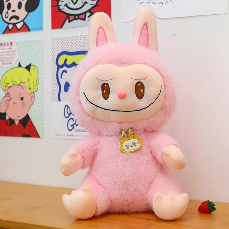 1 Piece Cartoon Cute Girls Suppleness Doll Pillow 22CM Labubu Plush ...